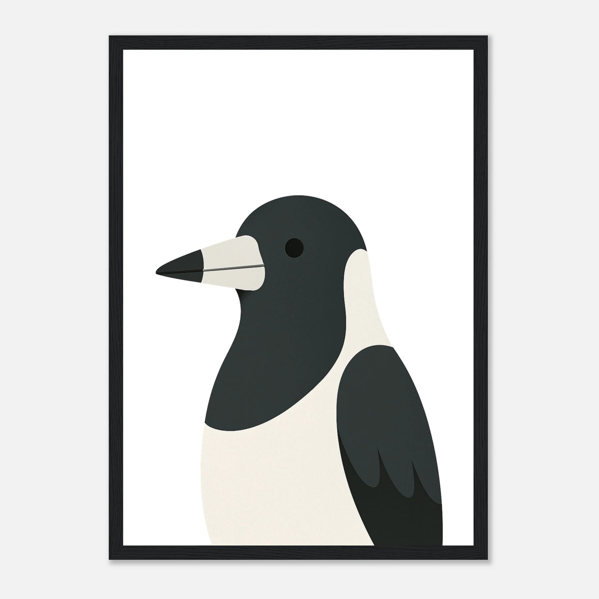 Australian Magpie Art Print – Framed or Unframed Native Bird Poster ...