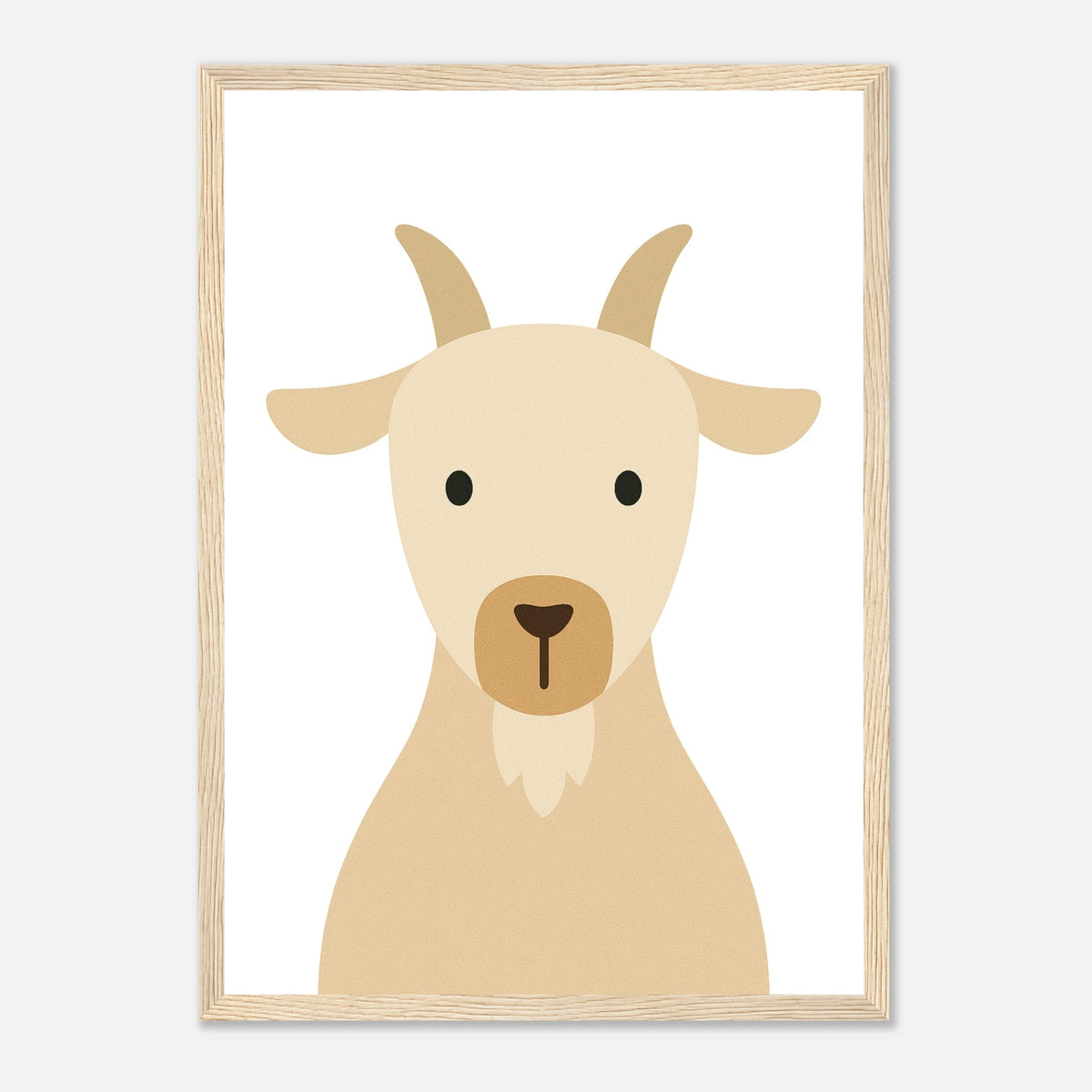 Goat Farm Animal Art Print – Framed or Unframed Poster for Nursery or ...