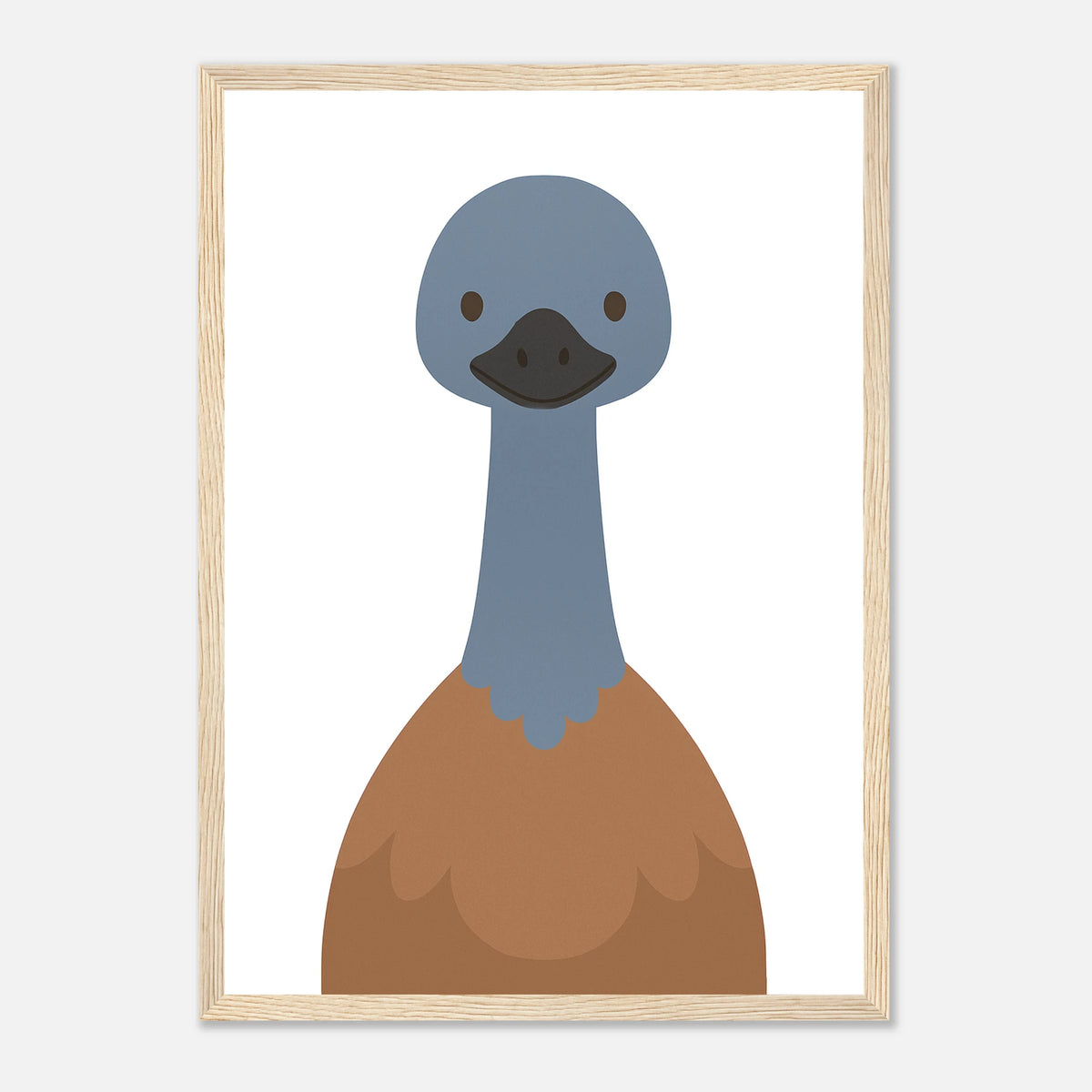 Emu Art Print – Framed or Unframed Australian Native Bird Poster – Play ...